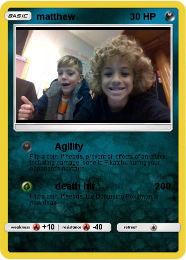 Pokémon matthew 784 784 - Agility - My Pokemon Card