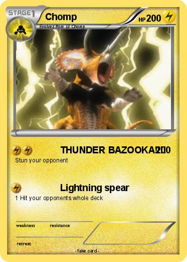 Pokémon Chomp 214 214 - THUNDER BAZOOKA!!!! - My Pokemon Card