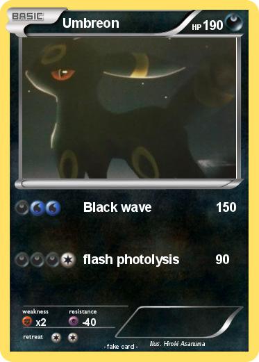 Pokémon Umbreon 1420 1420 - Black wave - My Pokemon Card