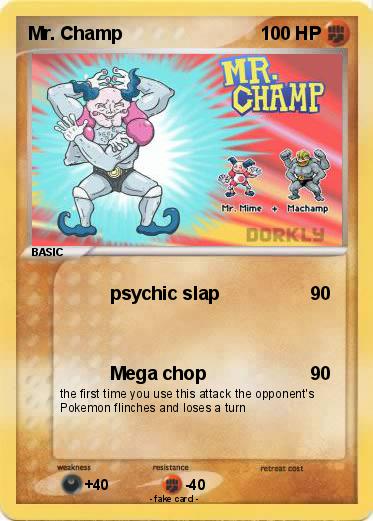Pokémon Mr Champ 3 3 - psychic slap - My Pokemon Card