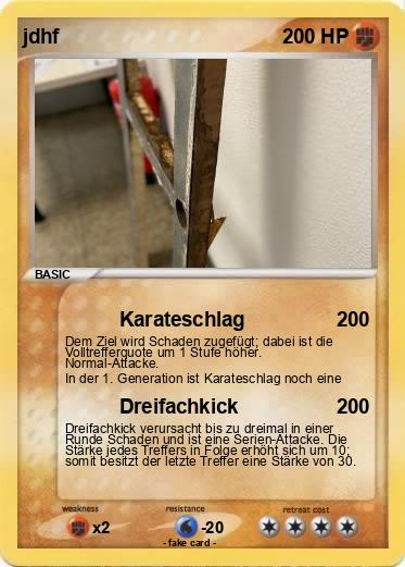 Pokémon jdhf - Karateschlag - My Pokemon Card