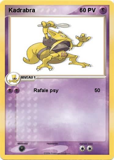 Pokémon Kadrabra - Rafale psy - Ma carte Pokémon
