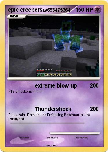 Pokémon epic creepers - extreme blow up - My Pokemon Card
