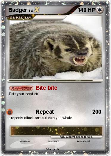 Pokémon Badger 24 24 - Bite bite - My Pokemon Card