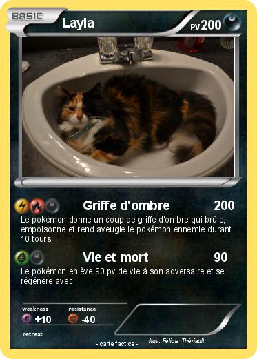 Pokémon Layla 75 75 - Griffe d'ombre - Ma carte Pokémon