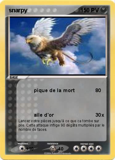 Pokémon snarpy - pique de la mort - Ma carte Pokémon