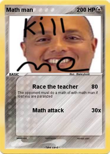 Pokémon Math man 4 4 - Race the teacher - My Pokemon Card