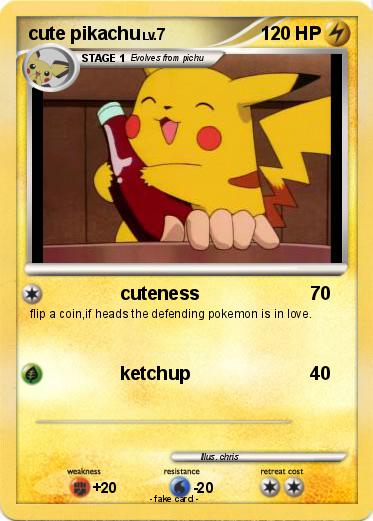 Pokémon cute pikachu 136 136 - cuteness - My Pokemon Card