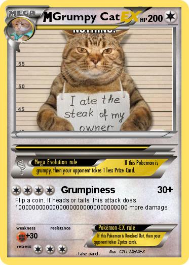 Pokémon Grumpy Cat 1319 1319 - Grumpiness - My Pokemon Card