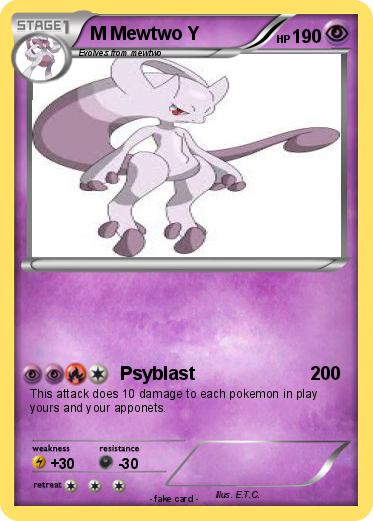 Pokémon M Mewtwo Y 31 31 - Psyblast - My Pokemon Card