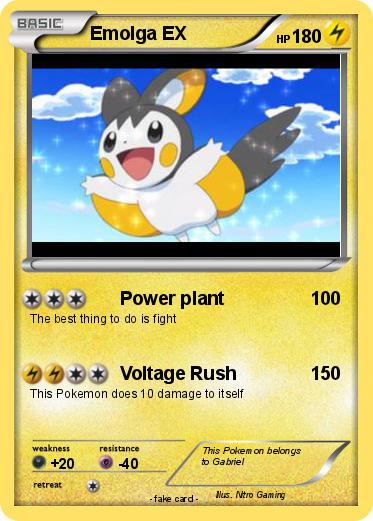 Pokémon Emolga EX 29 29 - Power plant - My Pokemon Card