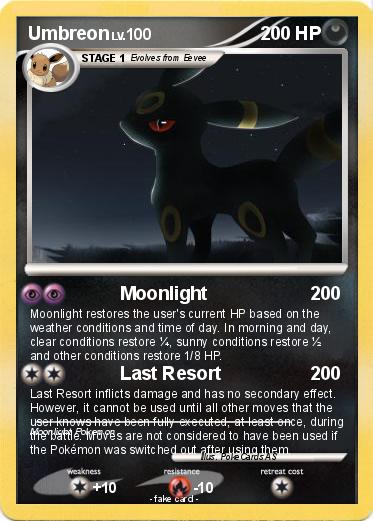 Pokémon Umbreon 1201 1201 - Moonlight - My Pokemon Card