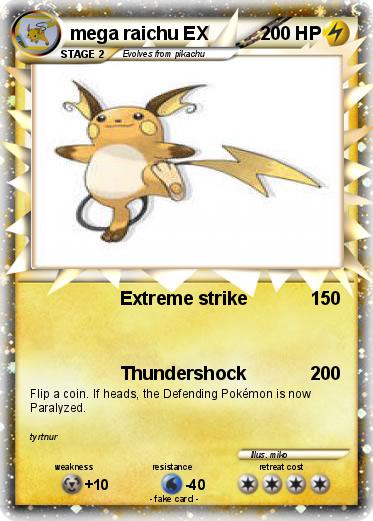 Pokémon mega raichu EX 3 3 - Extreme strike - My Pokemon Card
