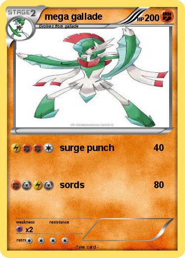 Pokémon mega gallade 3 3 - surge punch - My Pokemon Card