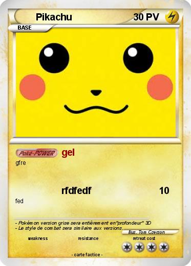 Pokémon Pikachu 4093 4093 - gel - Ma carte Pokémon