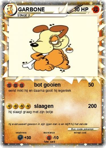 Pokémon GARBONE - bot gooien - My Pokemon Card