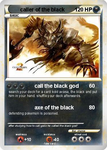 Pokémon caller of the black - call the black god - My Pokemon Card