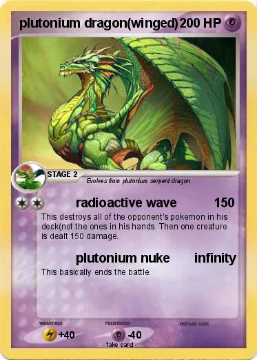 Pokémon plutonium dragon winged - radioactive wave - My Pokemon Card