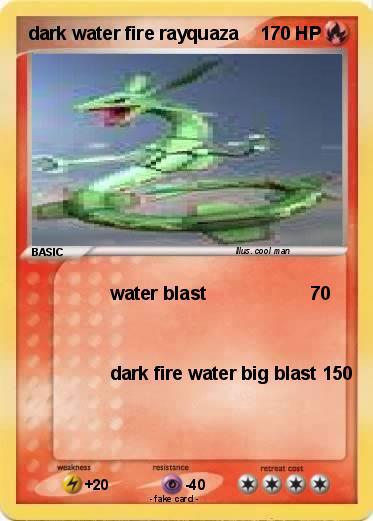 Pokémon dark water fire rayquaza - water blast - My Pokemon Card