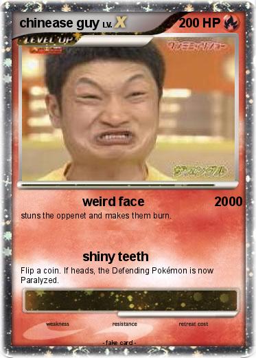 Pokémon chinease guy - weird face 2000 - My Pokemon Card