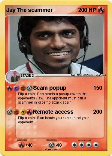 Pokémon Jay The scammer - Scam popup - My Pokemon Card