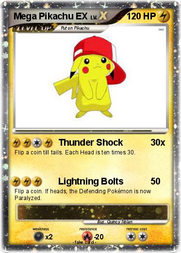 Pokémon Mega Pikachu EX 64 64 - Thunder Shock - My Pokemon Card