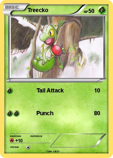 Pokémon Treecko 151 151 - Tail Attack - My Pokemon Card