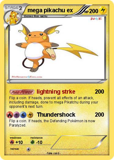 Pokémon mega pikachu ex 57 57 - lightning strke - My Pokemon Card
