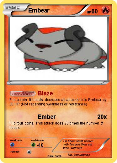 Pokémon Embear - Blaze - My Pokemon Card