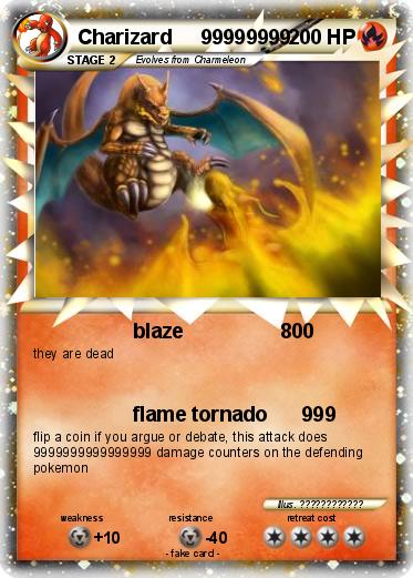 Pokémon Charizard 99999999 99999999 - blaze 800 - My Pokemon Card