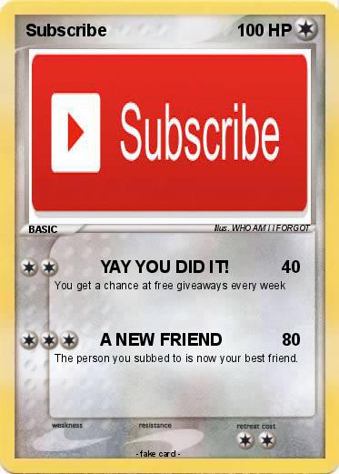Pokémon Subscribe 6 6 - YAY YOU DID IT! - My Pokemon Card