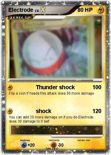 Pokémon Electrode 121 121 - Thunder shock - My Pokemon Card