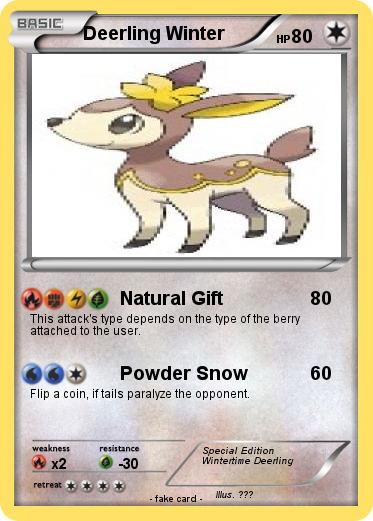 Pokémon Deerling Winter - Natural Gift - My Pokemon Card