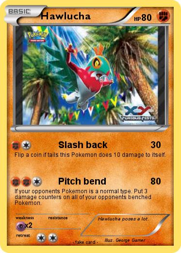 Pokémon Hawlucha 101 101 - Slash back - My Pokemon Card