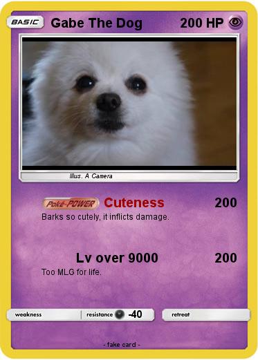 Pokémon Gabe The Dog 42 42 - Cuteness - My Pokemon Card
