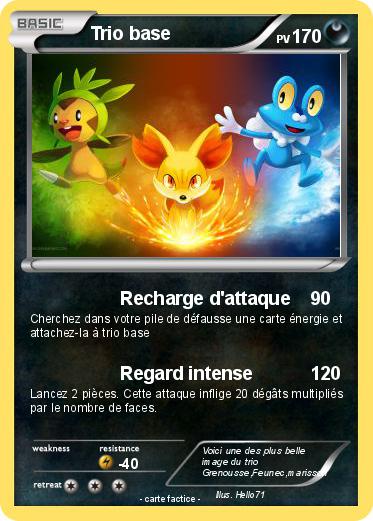 Pokémon Trio base - Recharge d'attaque - Ma carte Pokémon