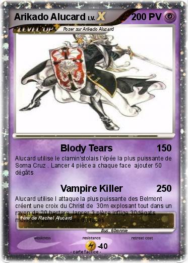 Pokémon Alucard 49 49 - Blody Tears - Ma carte Pokémon