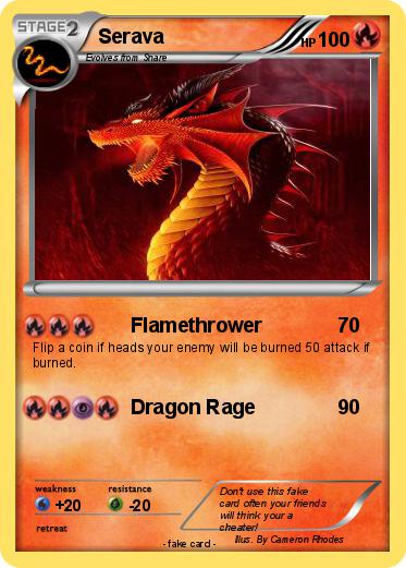 Pokémon Serava - Flamethrower - My Pokemon Card