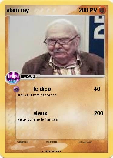 Pokémon alain ray - le dico - Ma carte Pokémon