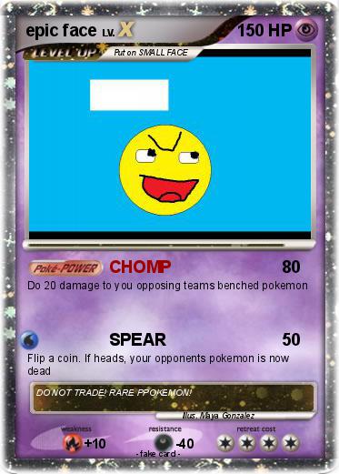 Pokémon epic face 1155 1155 - CHOMP - My Pokemon Card