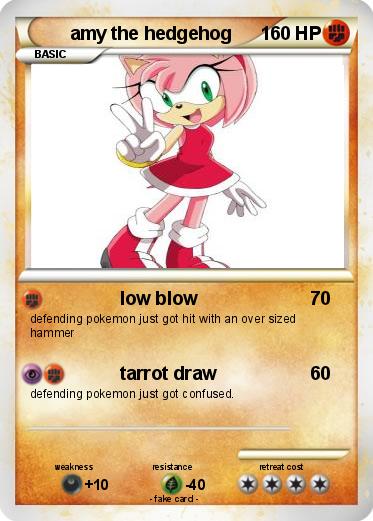 Pokémon amy the hedgehog 2 2 - low blow - My Pokemon Card