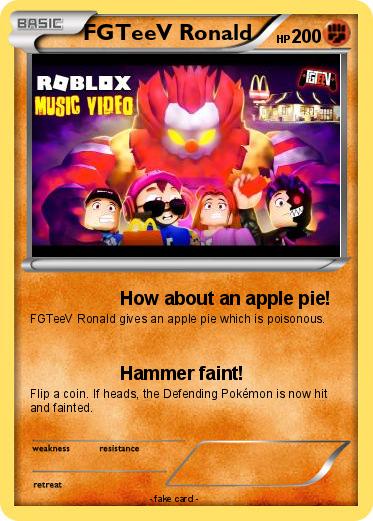 Pokémon FGTeeV Ronald - How about an apple pie! - My Pokemon Card