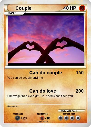 Pokémon Couple 74 74 - Can do couple - My Pokemon Card