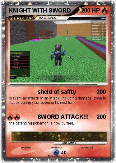Pokémon KNIGHT WITH SWORD - sheid of saffty - My Pokemon Card