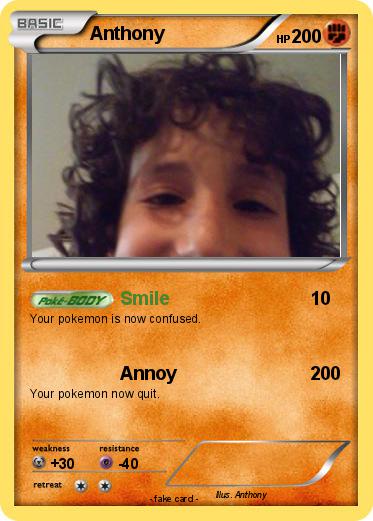 Pokémon Anthony 1058 1058 - Smile - My Pokemon Card