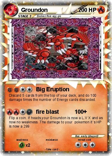 Pokémon Groundon 164 164 - Big Eruption - My Pokemon Card