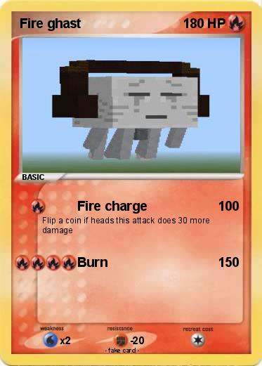 Pokémon Fire ghast - Fire charge - My Pokemon Card