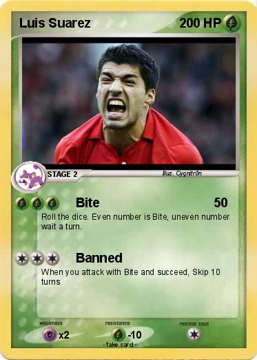 Pokémon Luis Suarez 48 48 - Bite - My Pokemon Card