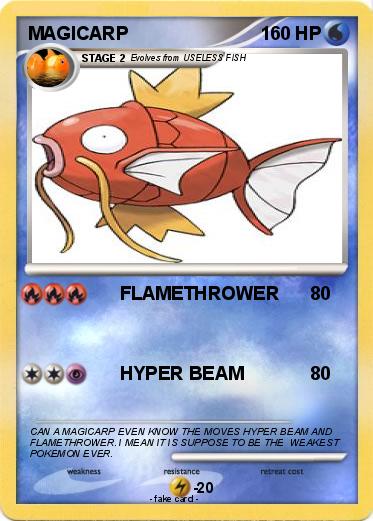Pokémon MAGICARP 20 20 - FLAMETHROWER - My Pokemon Card