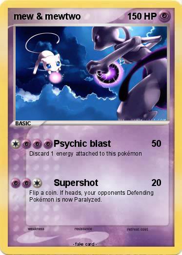 Pokémon mew mewtwo 72 72 - Psychic blast - My Pokemon Card